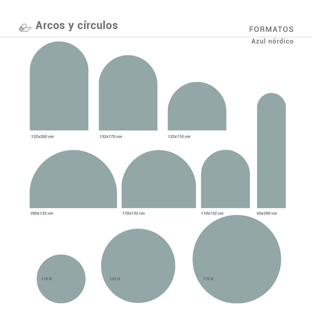 Arco Pintado Autoadhesivo Azul Nórdico